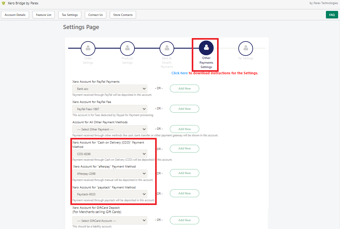 Parex Bridge - Reconciliation of the orders from payment methods other ...