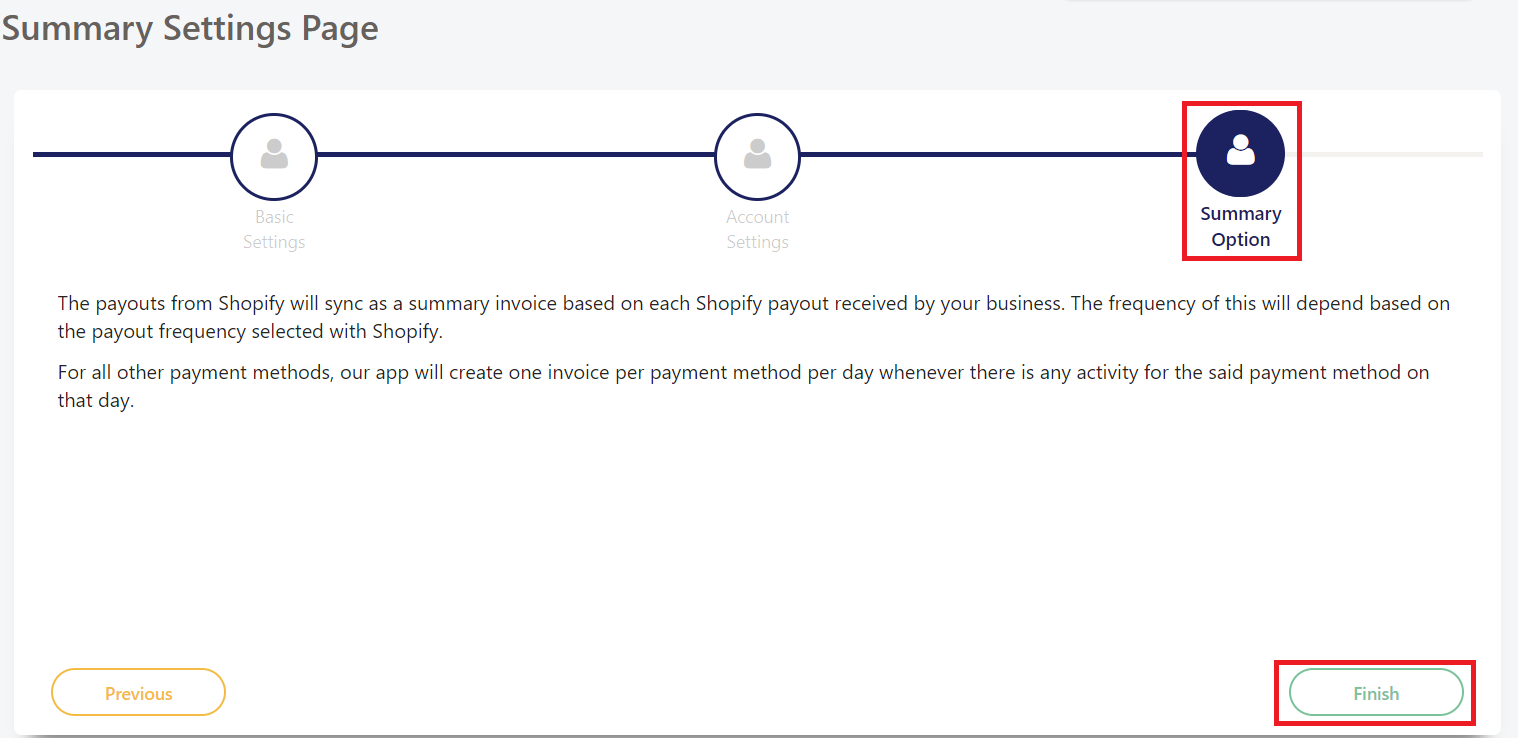 Parex Bridge - Setup process for summary invoice - Xero Bridge app